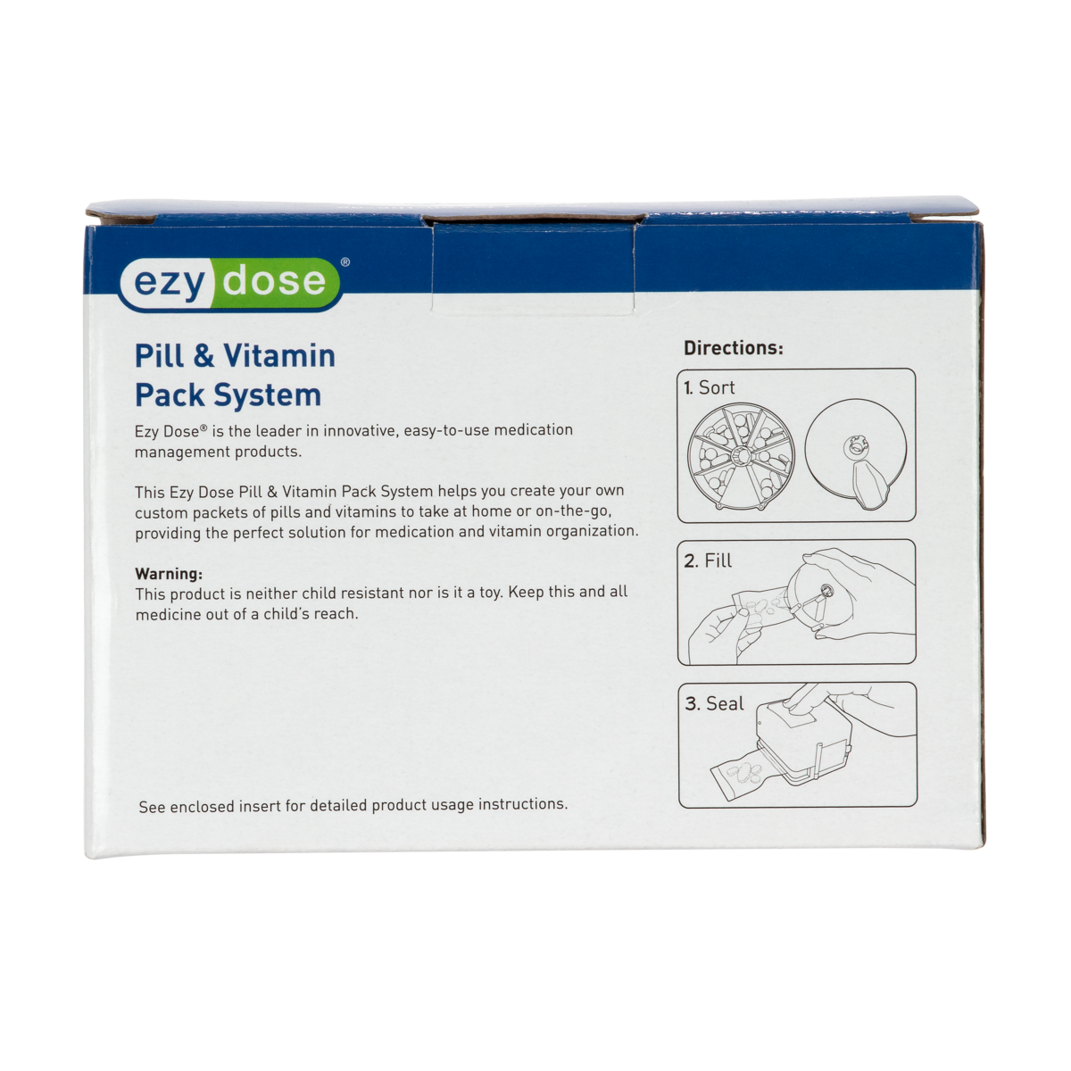 Ezy Dose® Pill & Vitamin Packing System | Includes 1 Sorter & 200 Bags ...