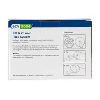 Ezy Dose® Pill & Vitamin Packing System | Includes 1 Sorter & 200 Bags ...