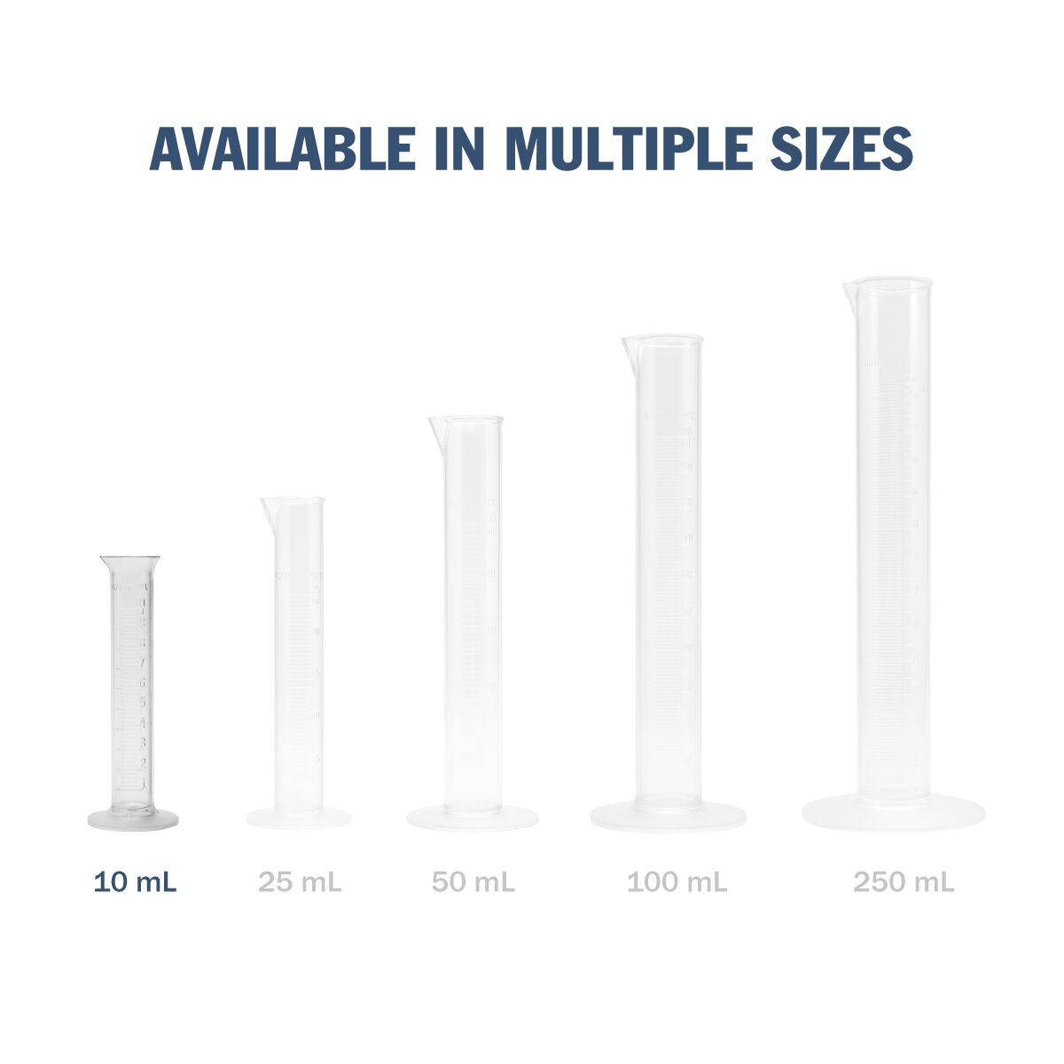 Transparent & Autoclavable Graduated Cylinder | Calibrated | Plastic ...