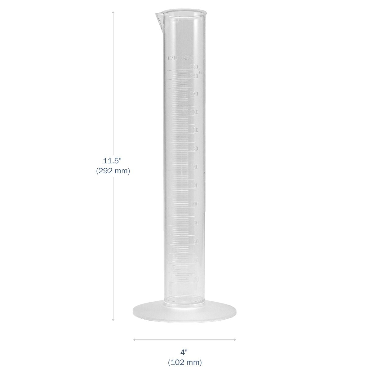 Transparent & Autoclavable Graduated Cylinder | Calibrated | Plastic ...