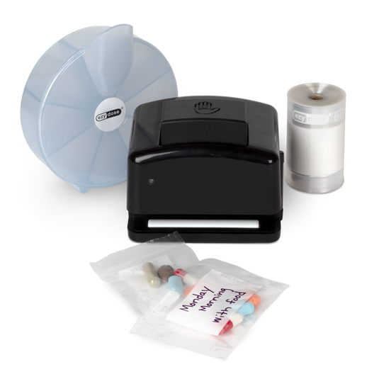 Ezy Dose® Pill & Vitamin Packing System | Includes 1 Sorter & 200 Bags ...