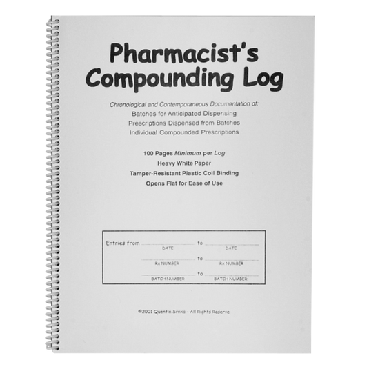 Pharmacist's Compounding Tools Log Book | 100-Page Record – Apothecary ...