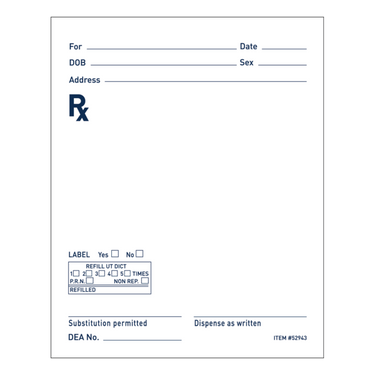 RX Pads | Prescription Pads | Apothecary Products