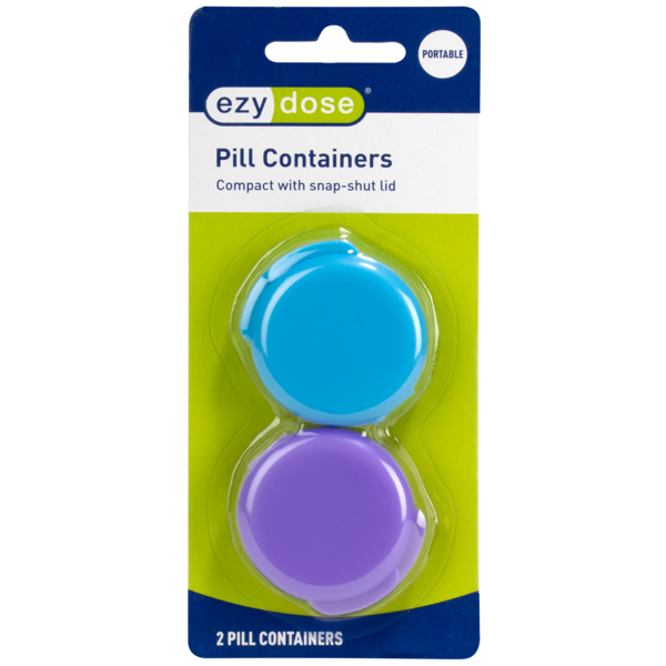 Ezy Dose® Daily Pill Container (2 CT) | Travel Size | Assorted Colors ...